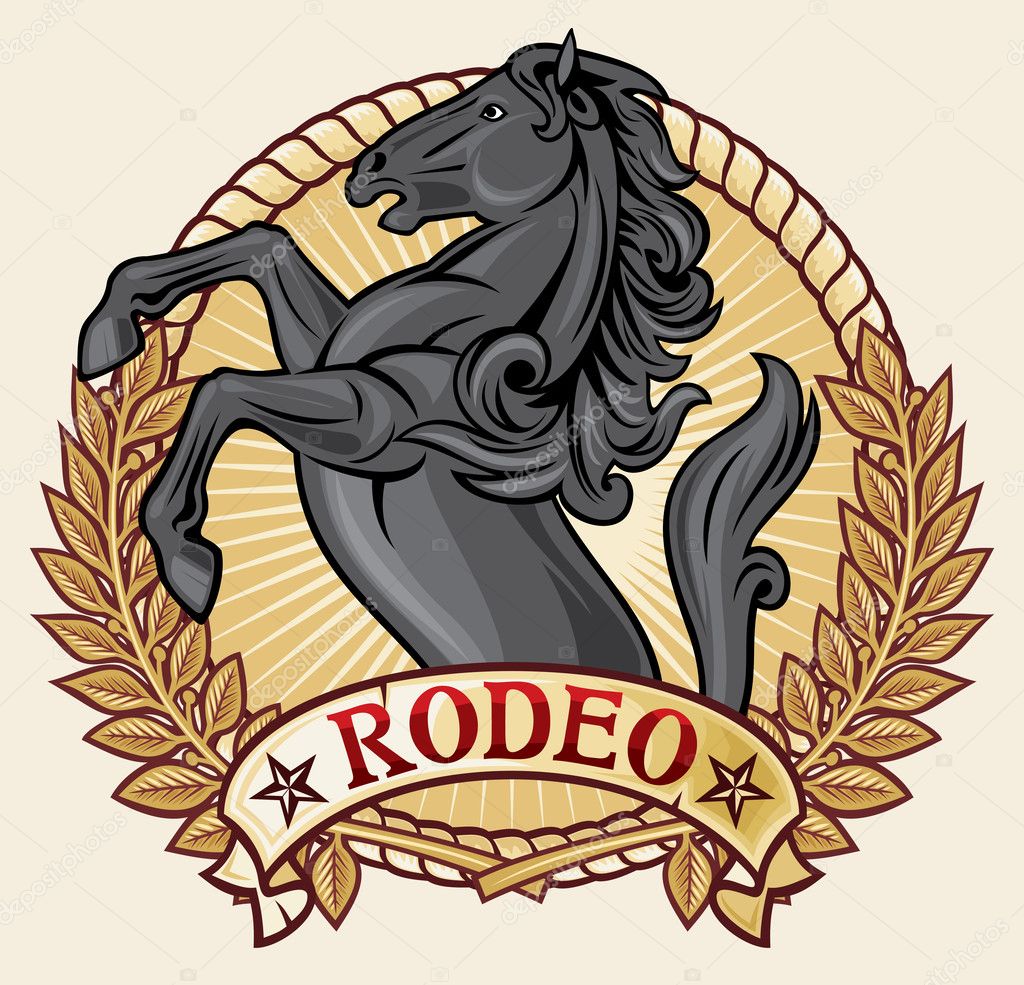 Rodeo label — Stock Vector © Tribaliumivanka #27034629