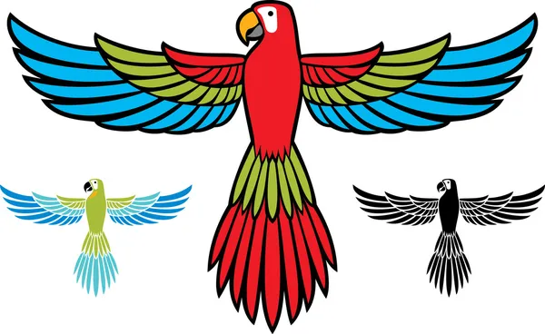 Parrot flying Vector Art Stock Images | Depositphotos