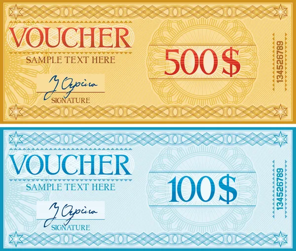 ᐈ Voucher design sample stock vectors, Royalty Free voucher design ...