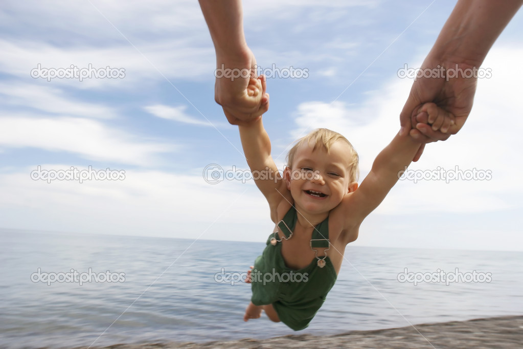 Flying baby on sky background Stock Photo by ©volare2004 12614571