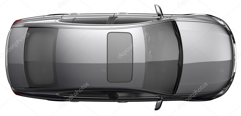 Vista superior de um carro sedan preto — Fotografias de Stock ...