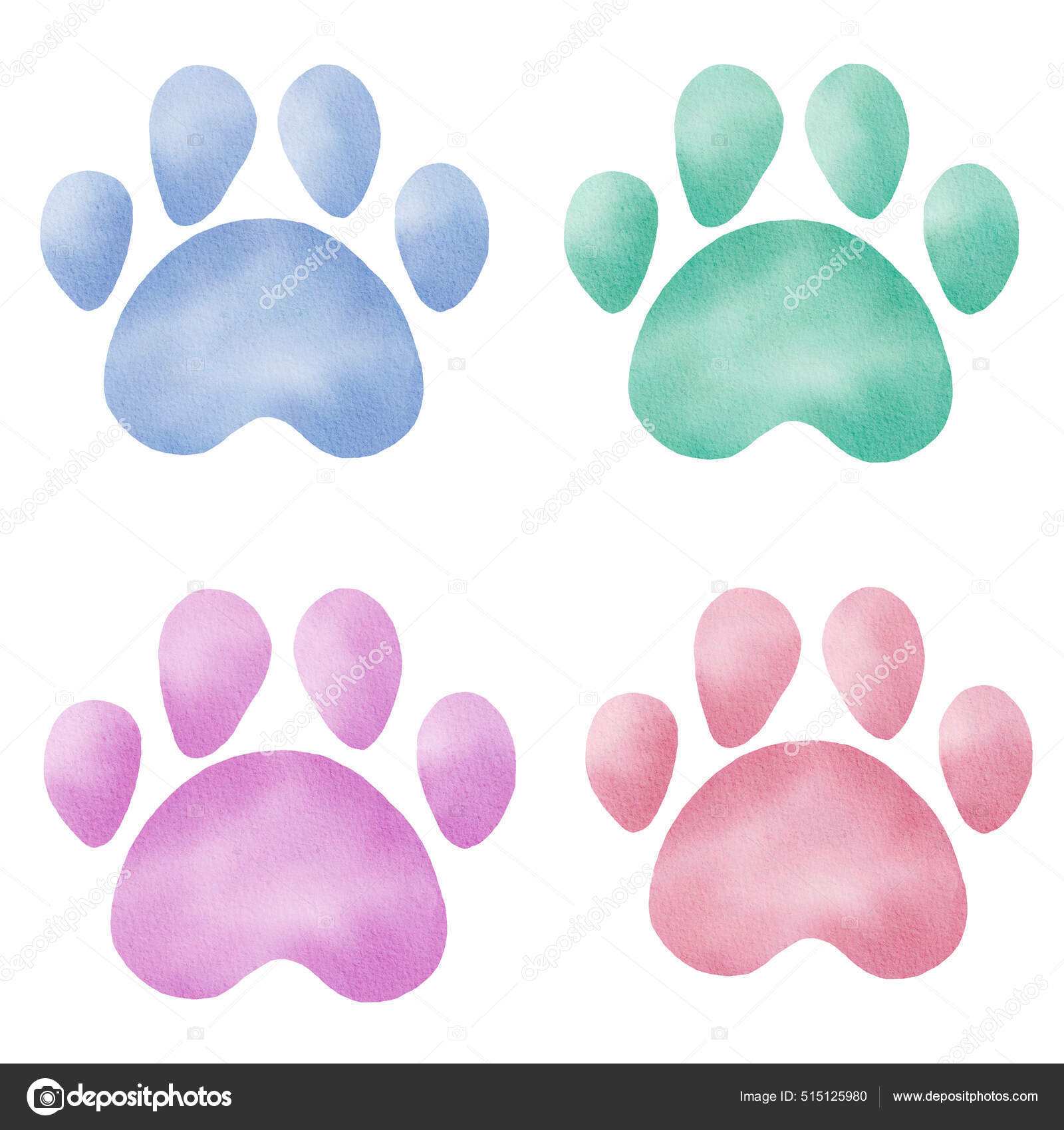 Blue Paw Print Clipart