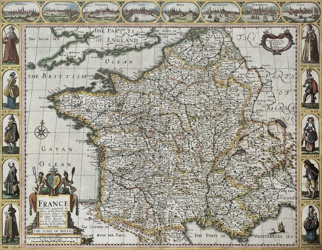 France old map Stock Photo by ©marzolino 13290827