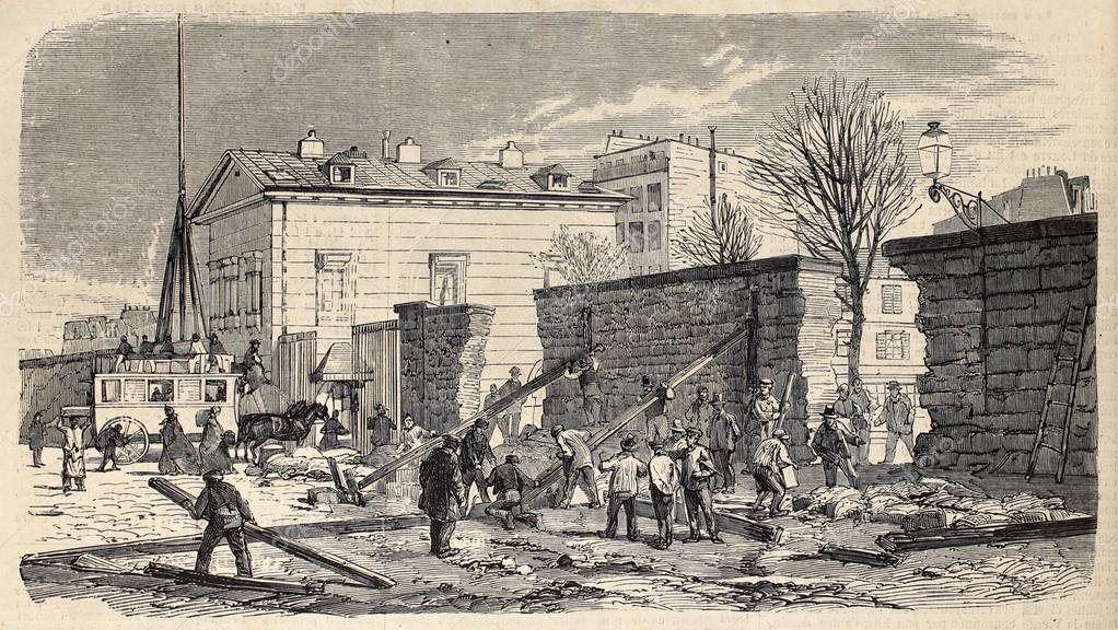 Paris surrounding walls destruction Stock Illustration by ©marzolino ...