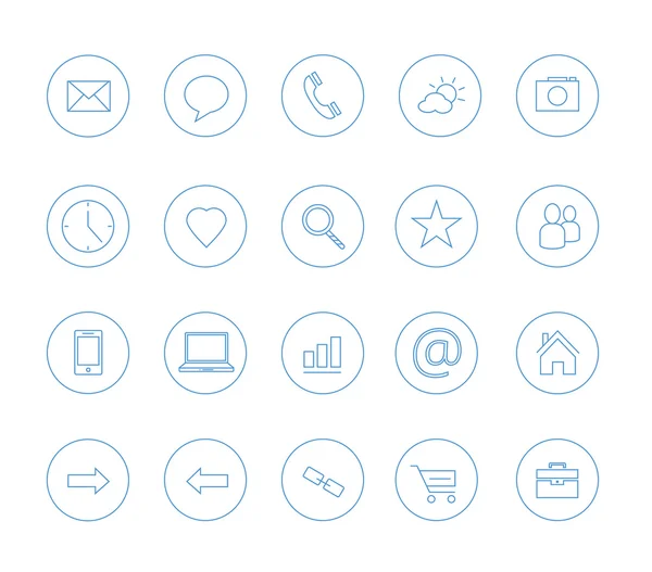 Vector blue pictograms set. Modern flat icons set for web and mobile ...