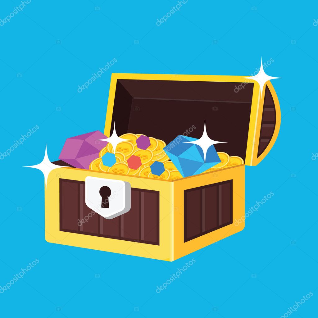 Vector Treasure Chest Icon — Stock Vector © magurok5 #33119647