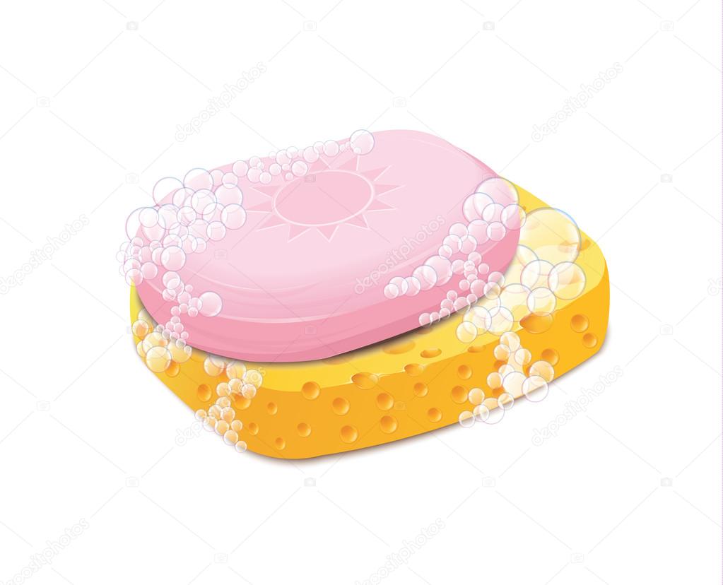 Sponge And Soap — Stock Vector © magurok5 #35486625