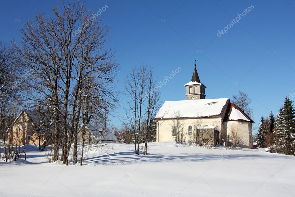 Old Churches In Snow