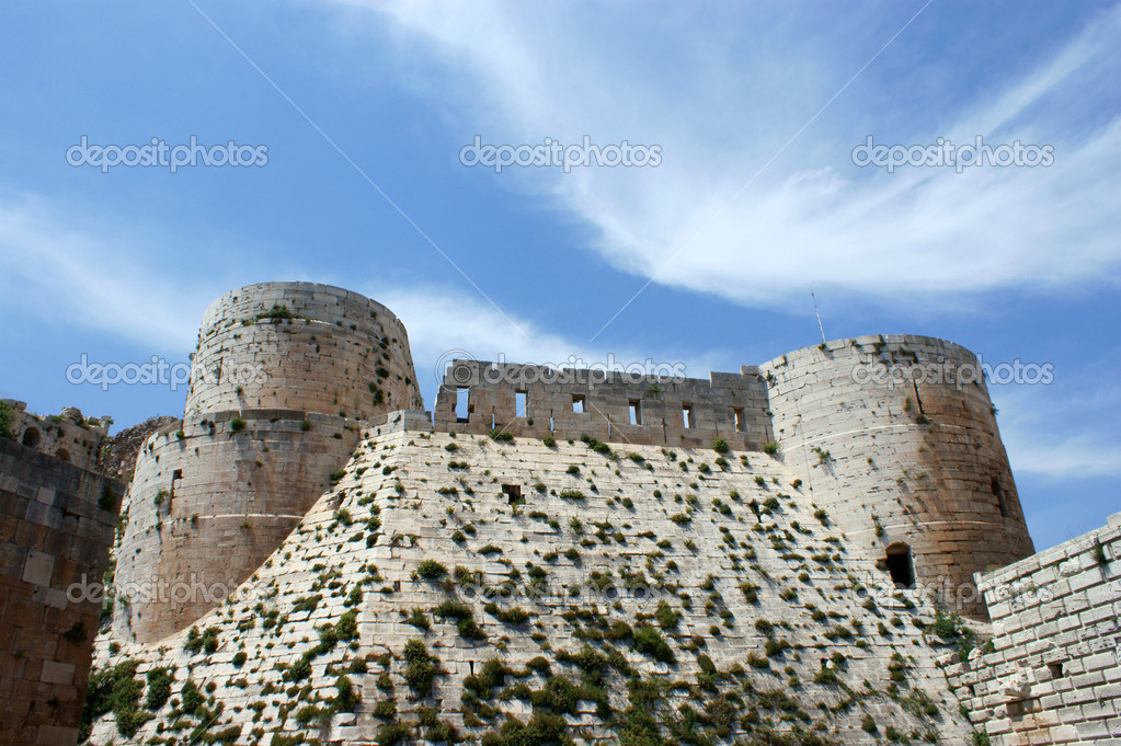 Krak des Chevaliers, crusaders fortress, Syria ⬇ Stock Photo, Image by ...