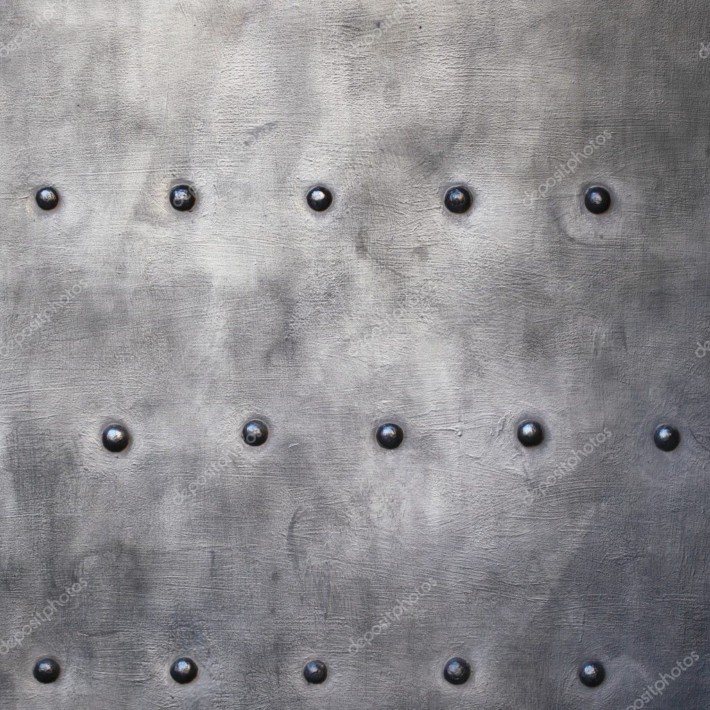 Black metal plate or armour texture with rivets Stock Photo by ...