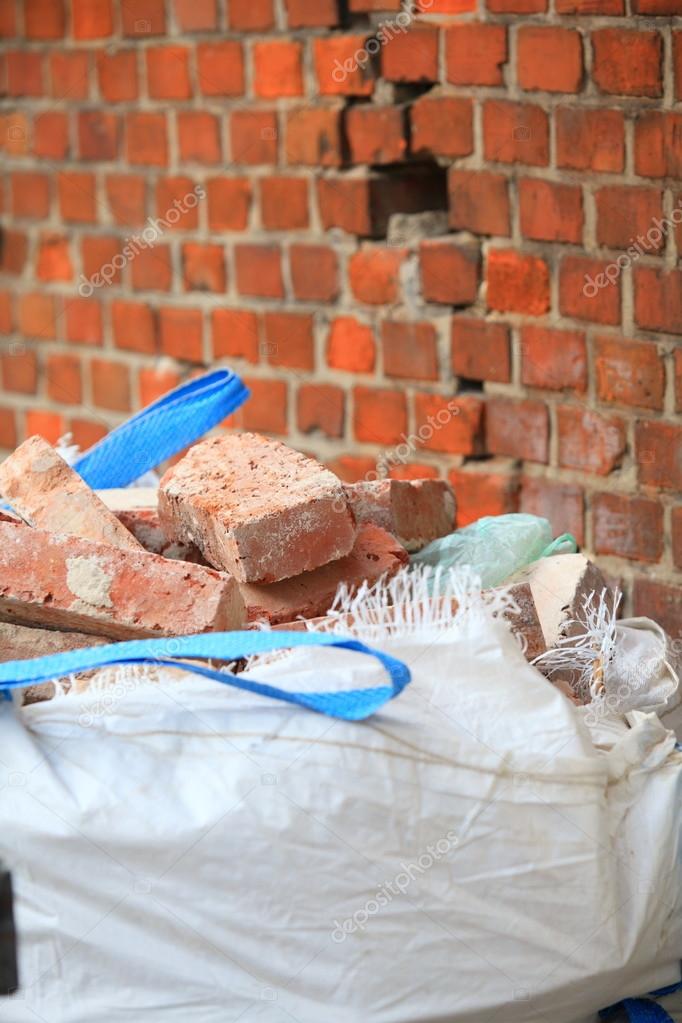 Full construction waste debris bags — Stock Photo © Voyagerix #28767723