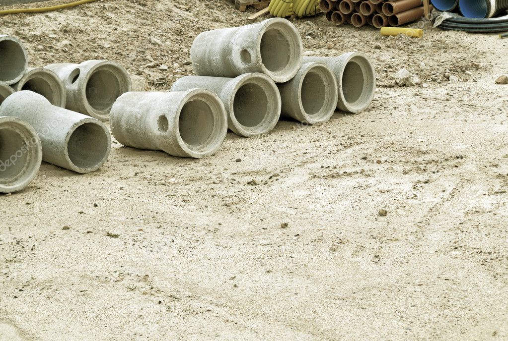 Industrial concrete pipe for building construction ⬇ Stock Photo, Image ...