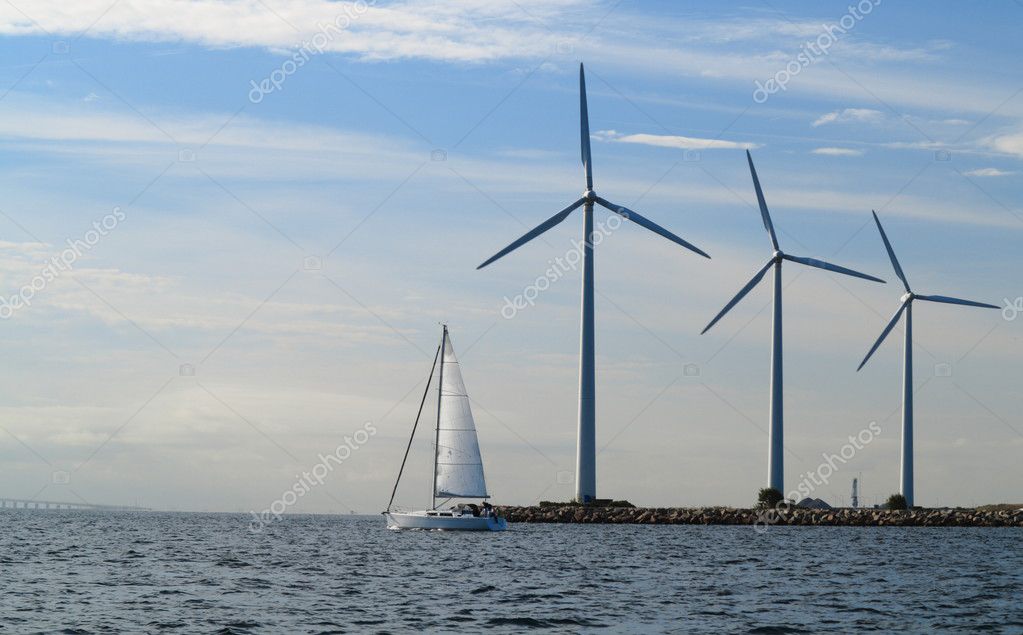 aerogeneradores granja generador de energía en el mar 2022