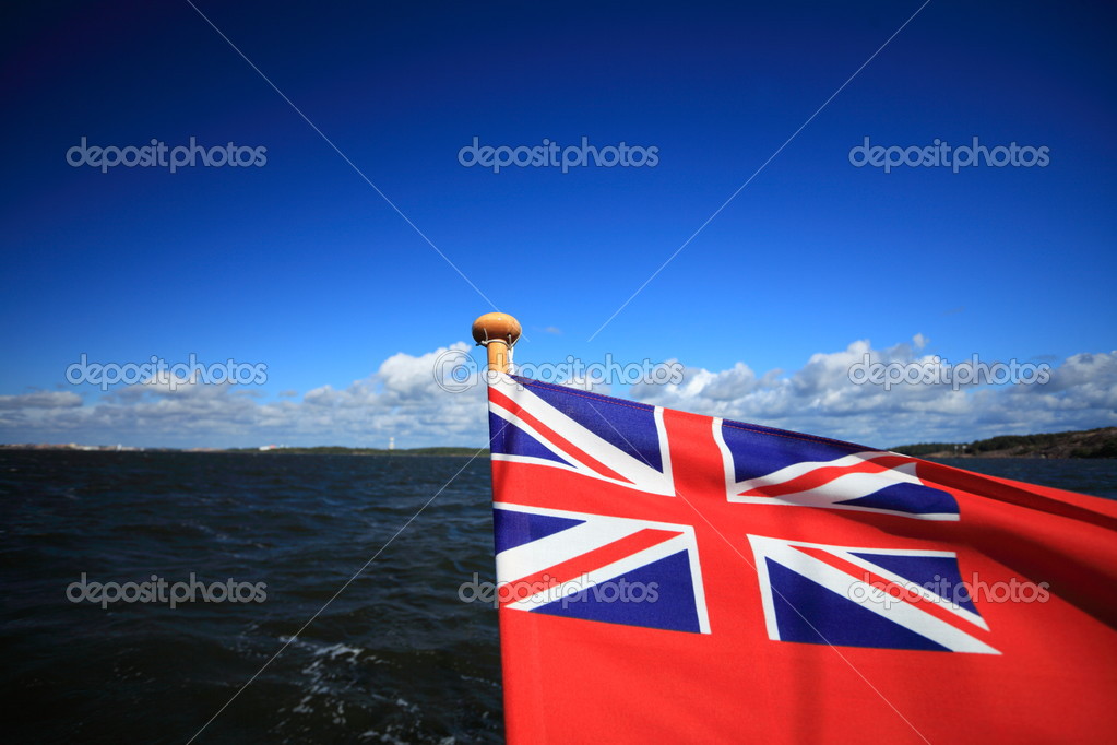 British maritime red ensign flag blue sky Stock Photo by ©Voyagerix ...