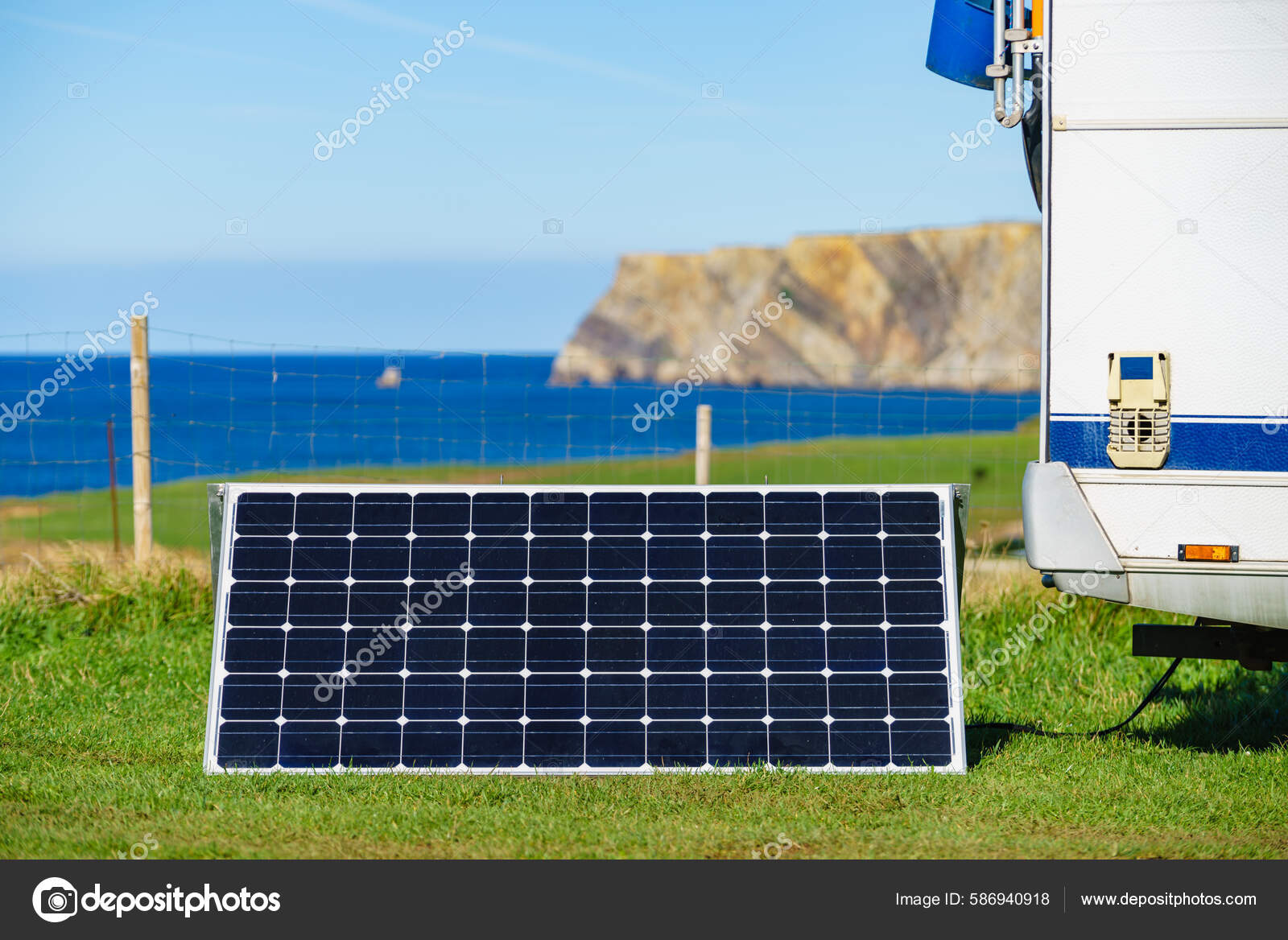 Portable Solar Photovoltaic Panel Charging Battery Camper Car Camping ...