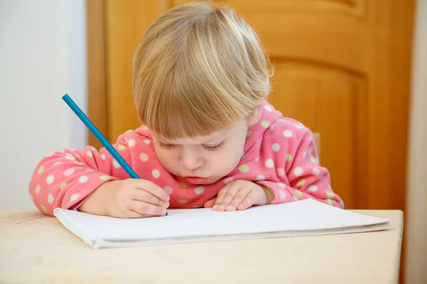 Little girl drawing — Stock Photo © waldru #24047245