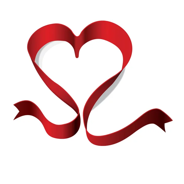 Red heart ribbon bow isolated. Vector Stock Vector Image by ©emaria ...