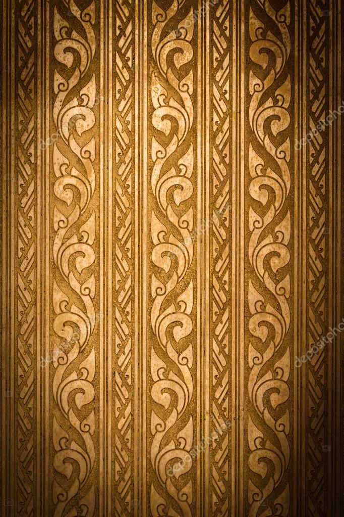 Thai Traditional Texture in Contemporary style on Gold Background Stock ...