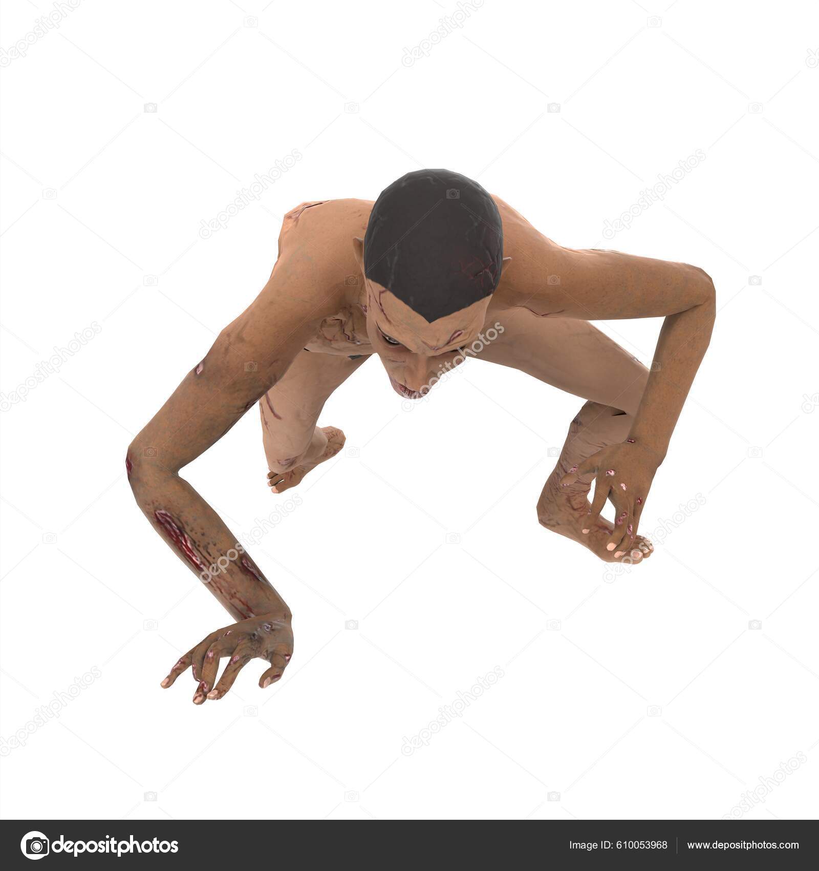 Biter Zombie Character White Background — Stock Photo © reys02 #610053968