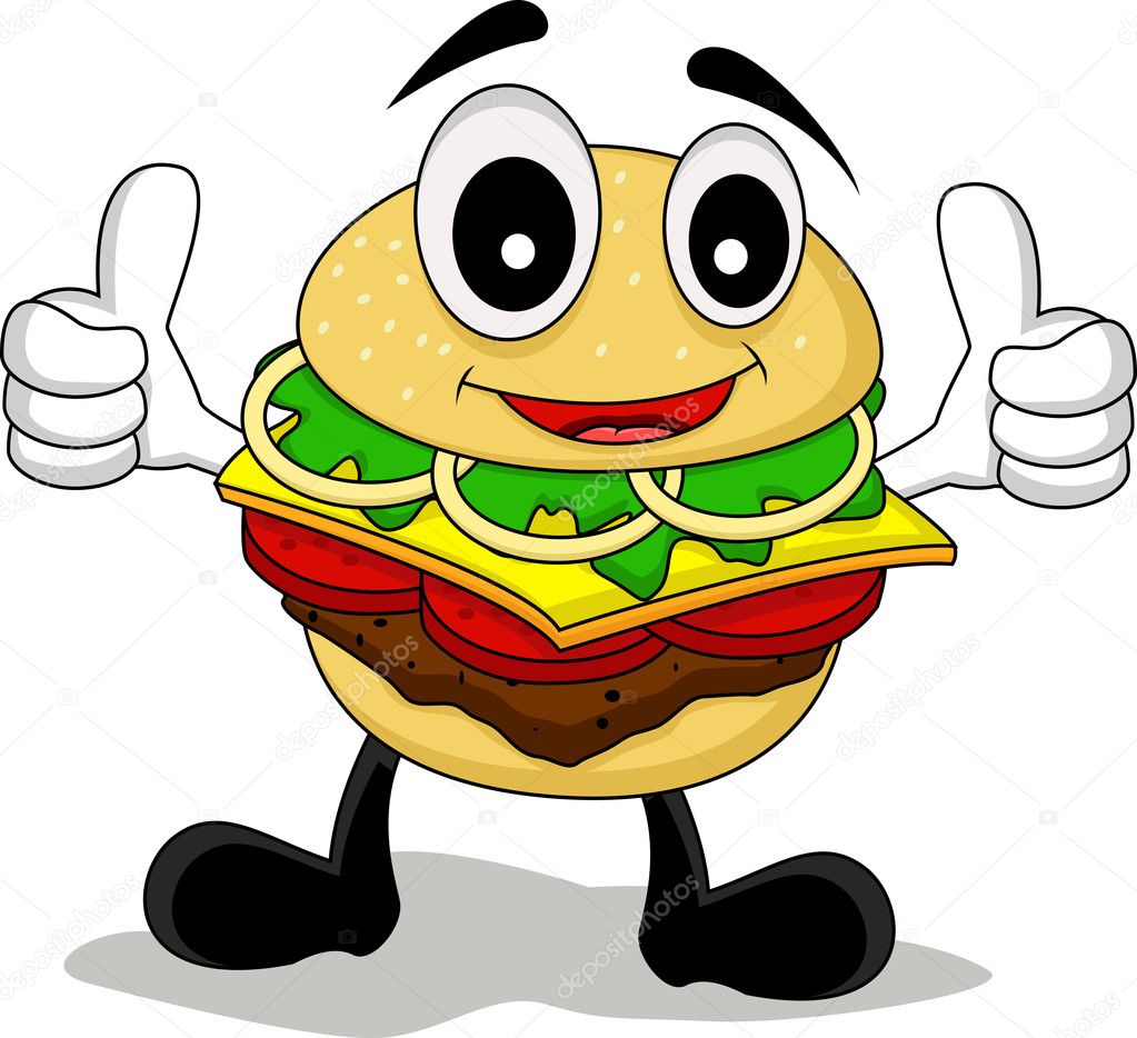 Funny cartoon chef burger — Stock Vector © starlight789 #12215759