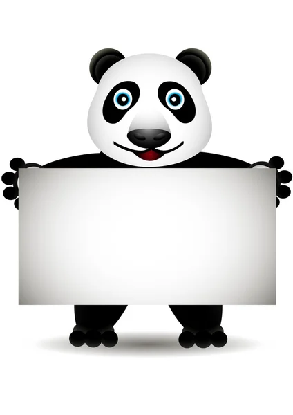 Cute panda and blank sign Stock Vector Image by ©dagadu #5859067