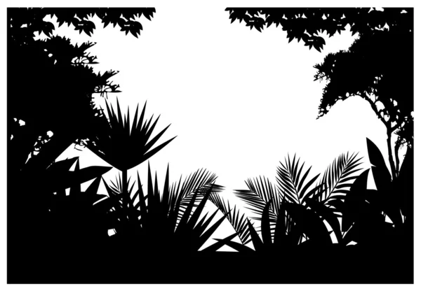 Jungle silhouette Vector Art Stock Images | Depositphotos