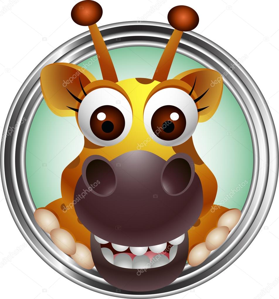 Cute giraffe head cartoon Stock Vector by ©starlight789 15244157