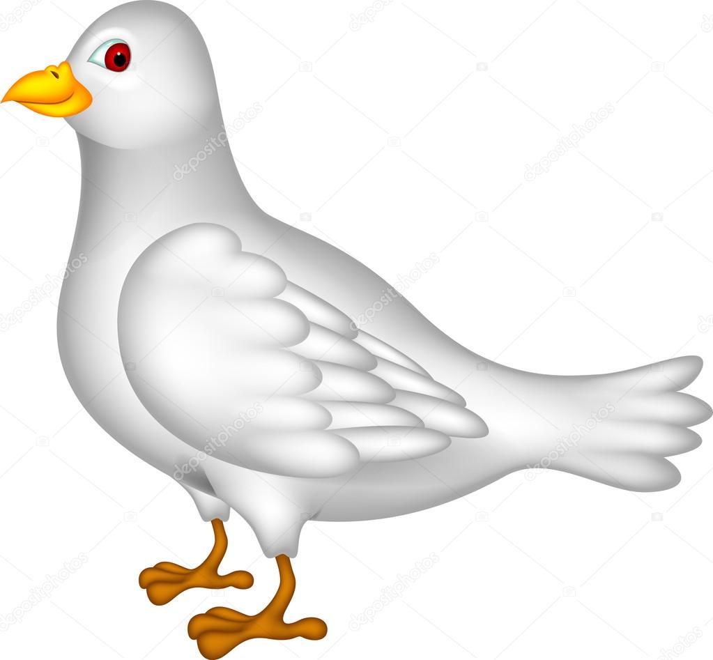 Dibujos animados de paloma blanca — Vector de stock © starlight789 ...
