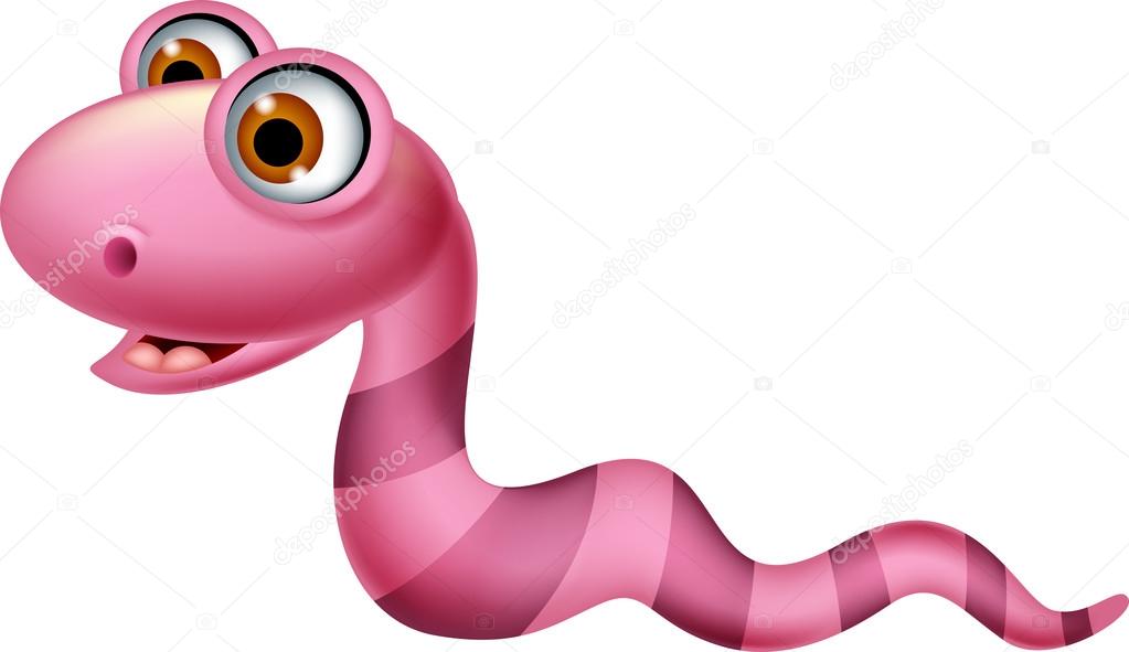 Caricatura lindo lombriz roja — Vector de stock © starlight789 #32937699