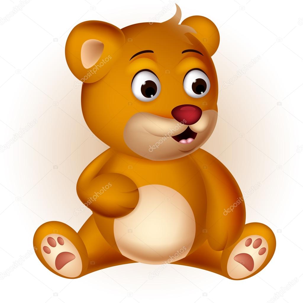 Niedlicher Bär Karikatur sitzend — Stockvektor © starlight789 #32937717