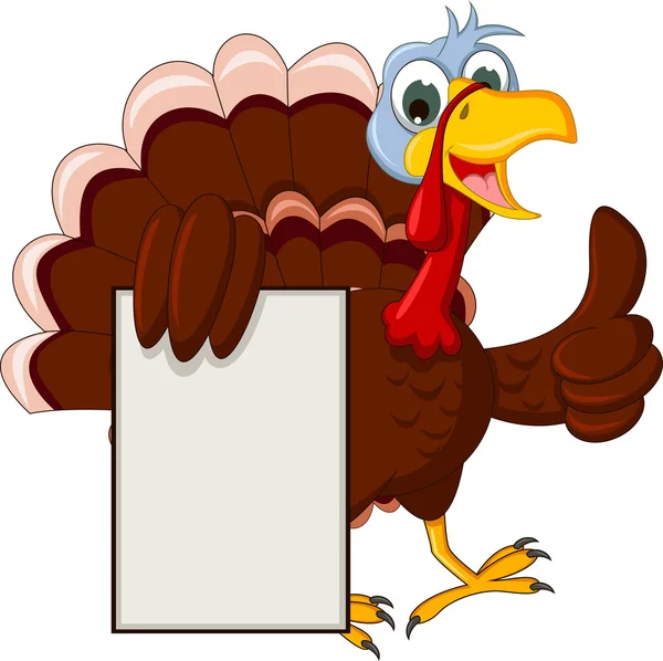 Turkey Holding Sign