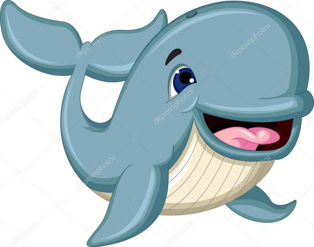 Caricatura lindo ballena azul — Vector de stock © starlight789 #44124971