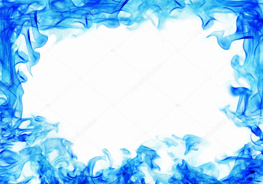 Blue Fire smoke frame — Stock Photo © trybex #40181879