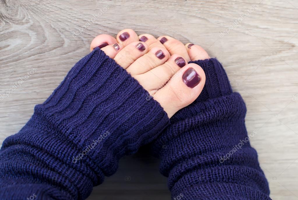 Female feet in socks Stock Photo by ©Mariya_Masich 18105073