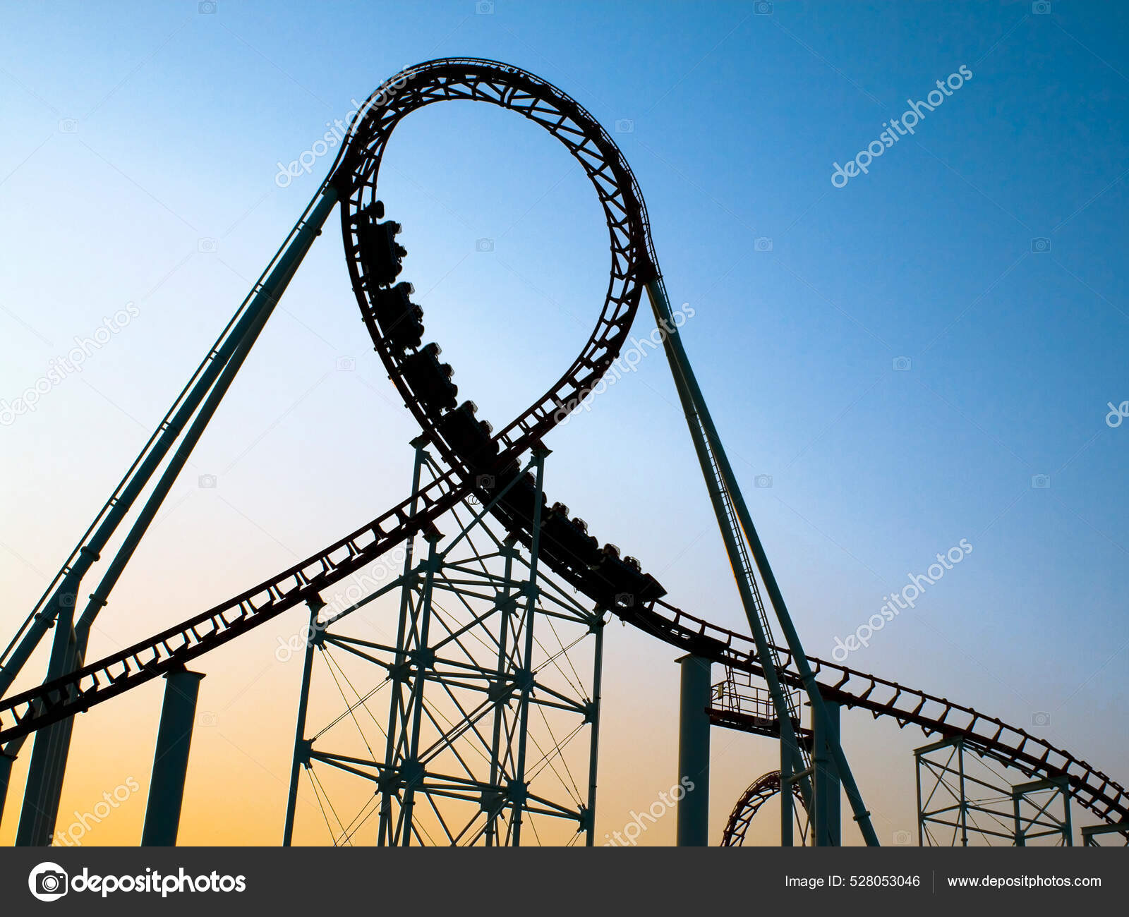 Scaring Loops Roller Coaster — Stock Photo © mbastos #528053046