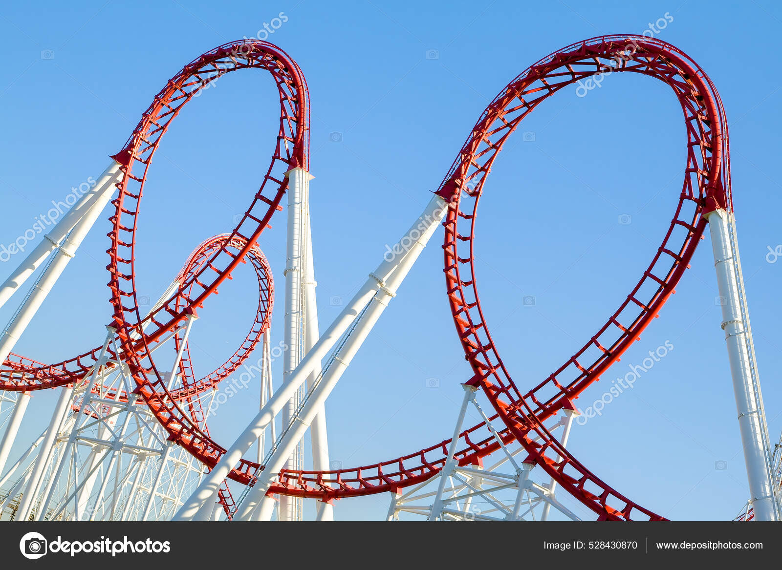 Scaring Loops Roller Coaster — Stock Photo © mbastos #528430870