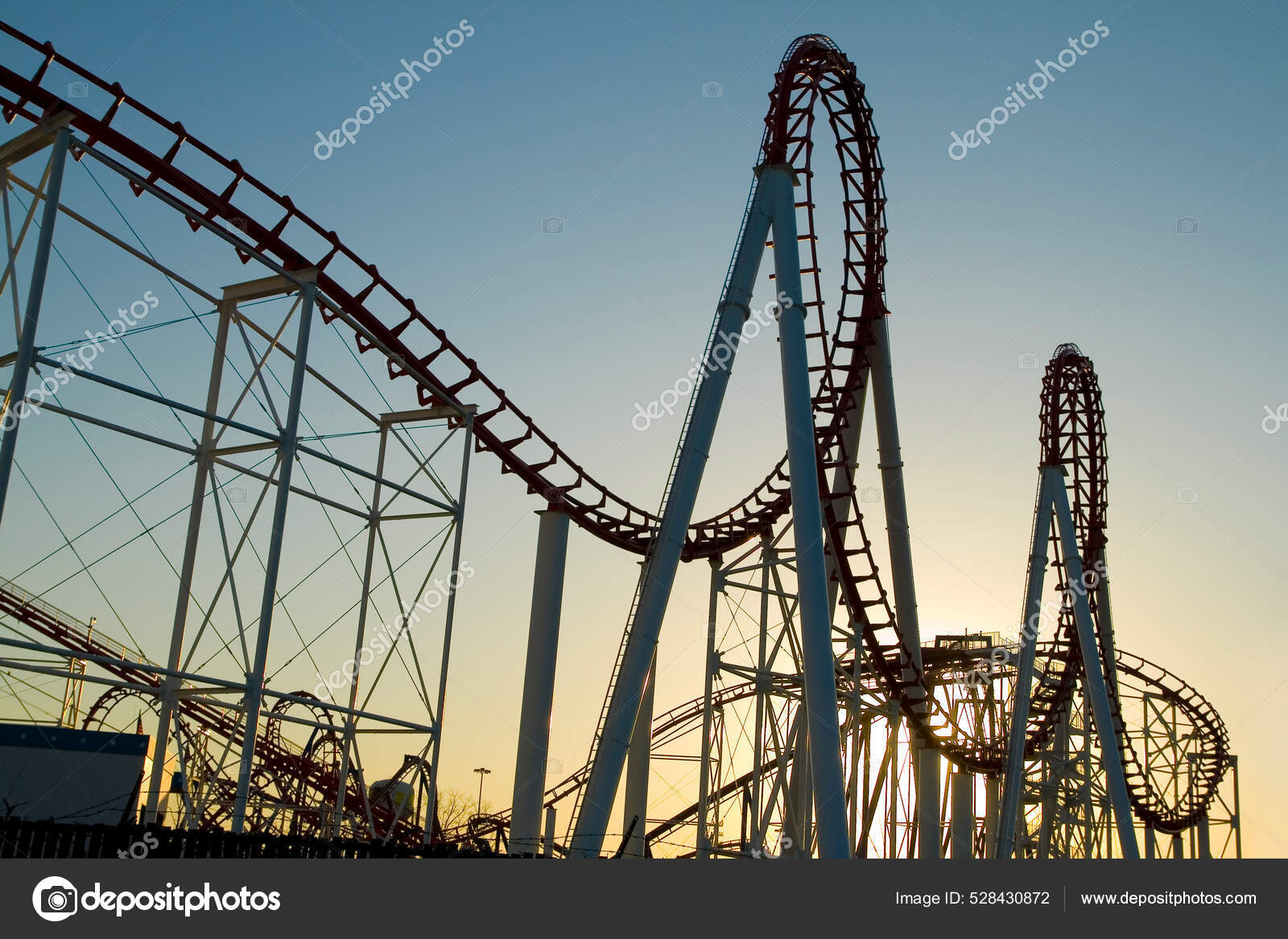 Scaring Loops Roller Coaster — Stock Photo © mbastos #528430872