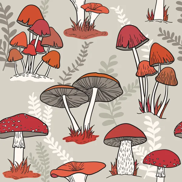 ᐈ Cartoon mushrooms stock images, Royalty Free cartoon mushroom pattern ...