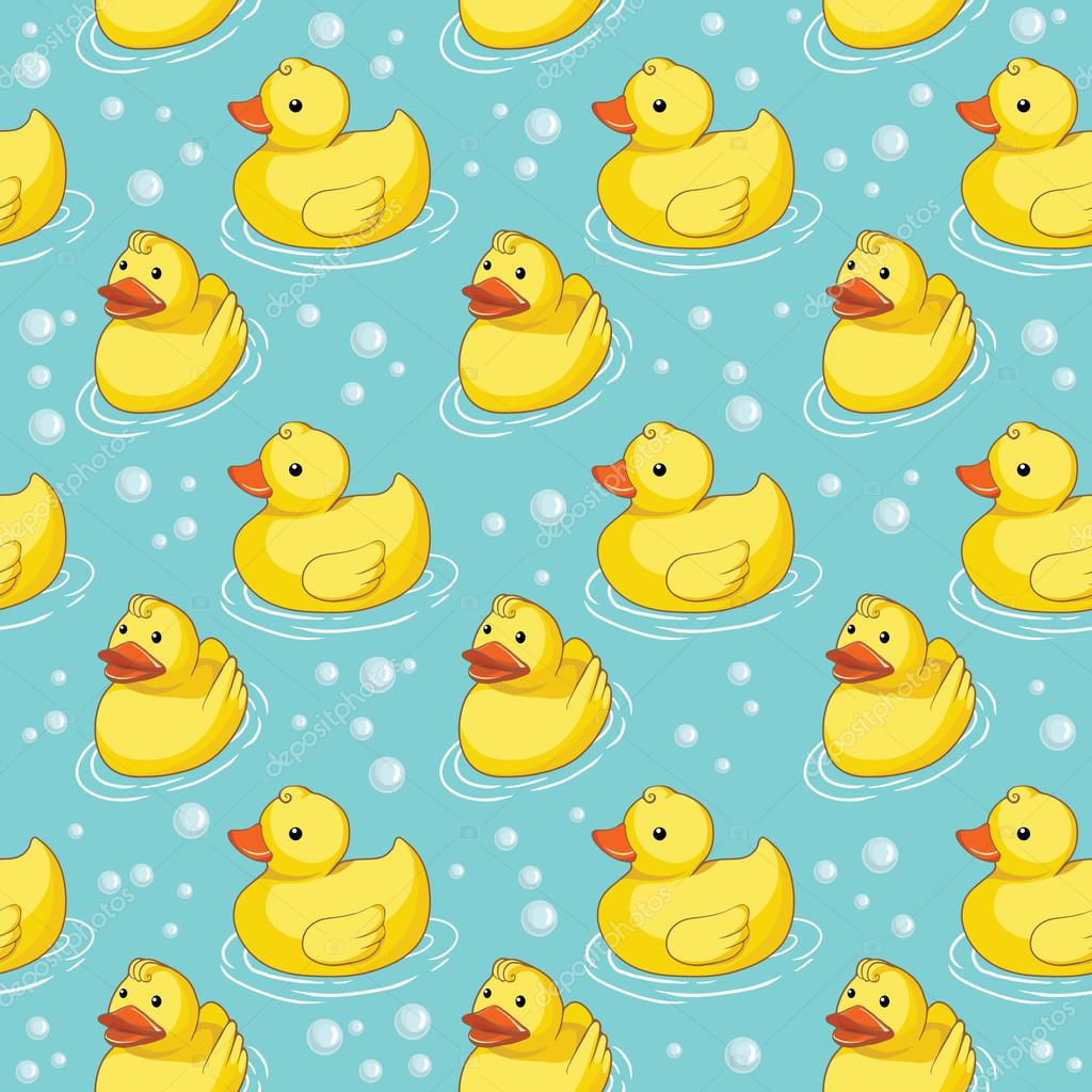 Rubber duck on blue — Stock Vector © sntpzh #42895729