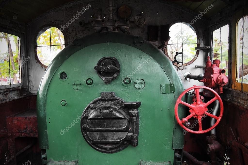 Steam locomotive cockpit — Stock Photo © actionbleem #28143345