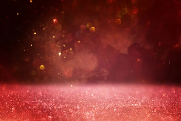Red Black Gold Glitter Vintage Lights Background Defocused Stock Photo ...