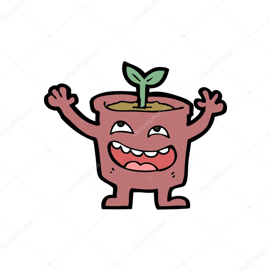 Cartoon pot character Stock Vector Image by ©lineartestpilot #13134122