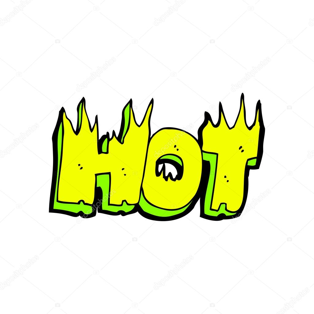 Cartoon burning green hot word Stock Illustration by ©lineartestpilot ...
