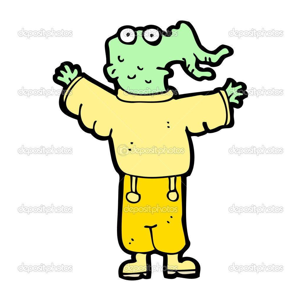 Gross space alien cartoon Stock Vector Image by ©lineartestpilot #13134743