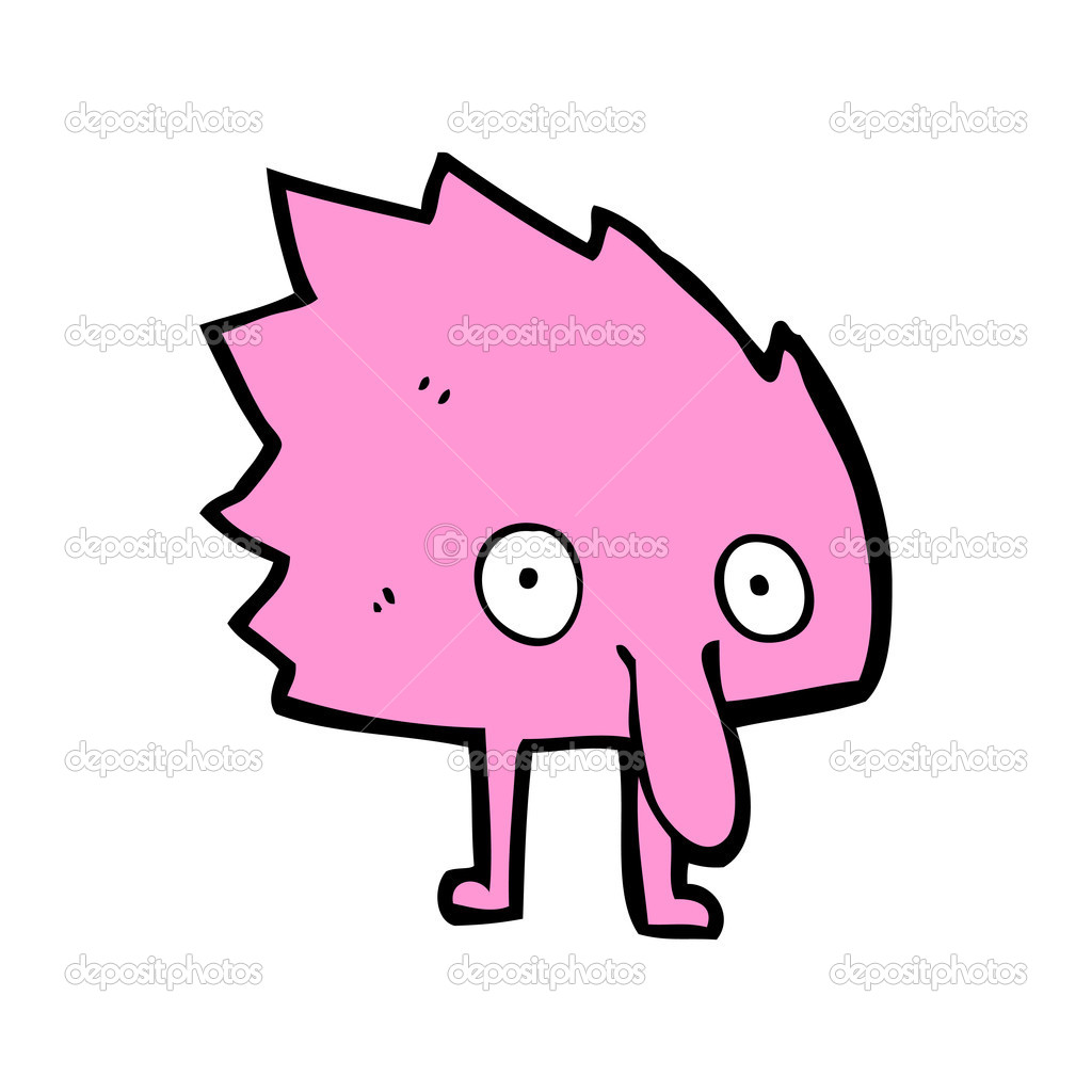 Cute little pink monster cartoon Stock Vector Image by ©lineartestpilot ...
