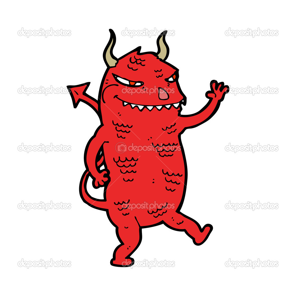 Image vectorielle Caricature rouge du petit diable par ©lineartestpilot ...