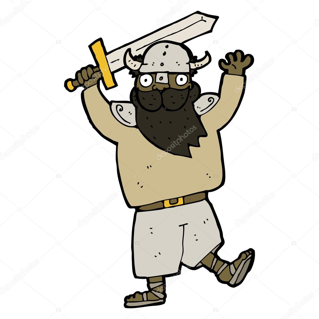 Cartoon viking warrior Stock Vector Image by ©lineartestpilot #13136694