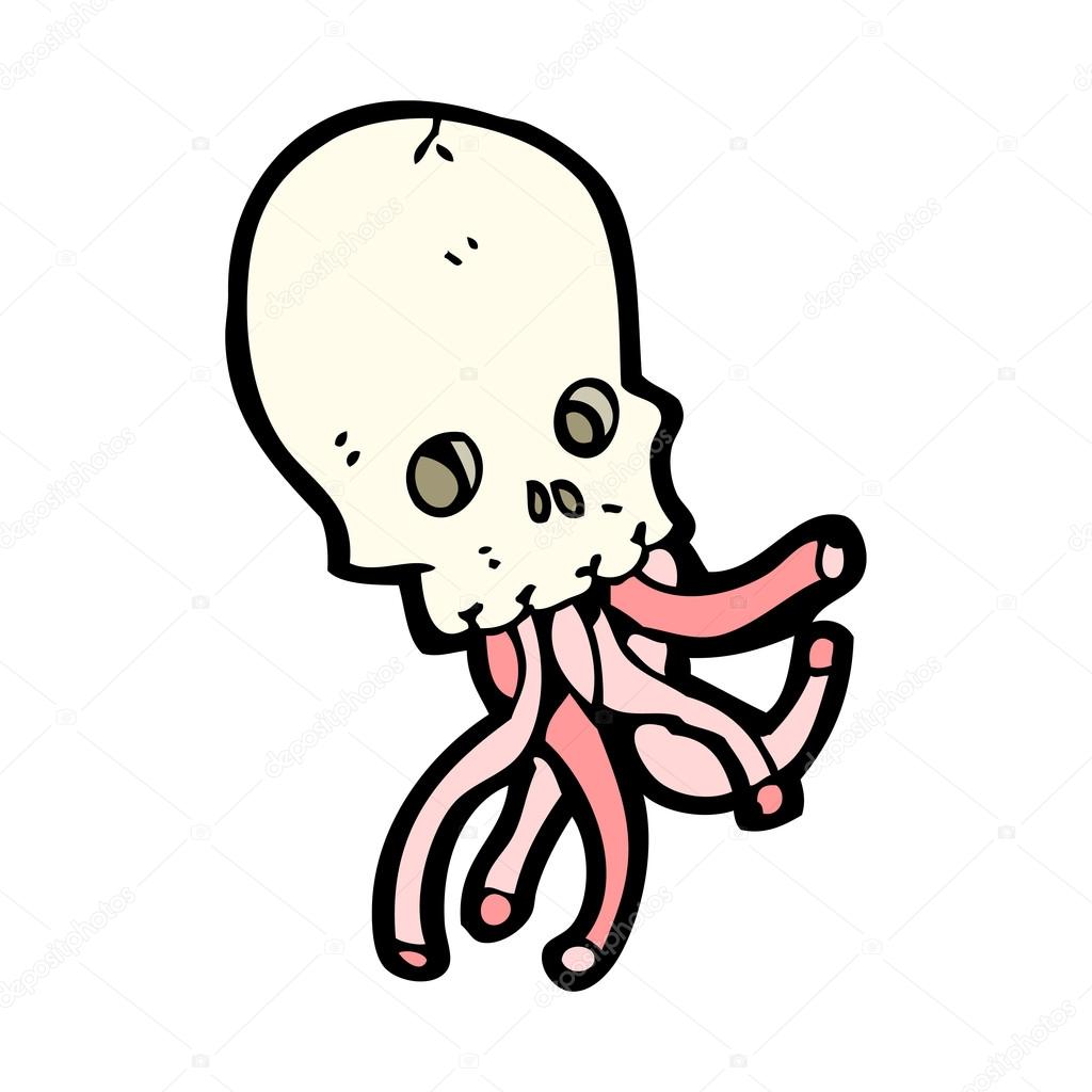 Csáp koponya rajz Stock Vektor: ©lineartestpilot 13137384