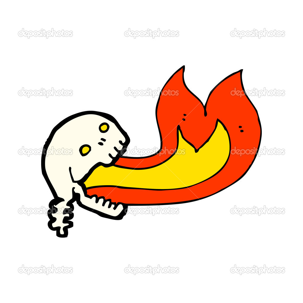 Burning skull cartoon Stock Vector Image by ©lineartestpilot #13137479