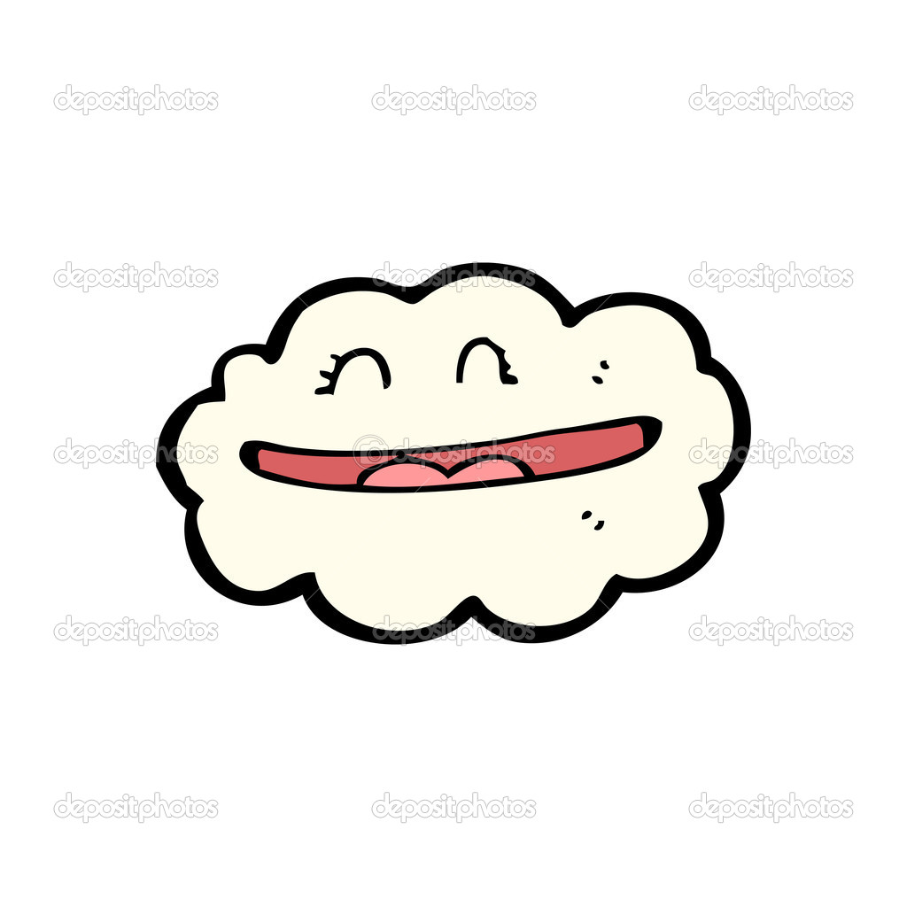 Calm white cloud cartoon Stock Vector by ©lineartestpilot 13138144